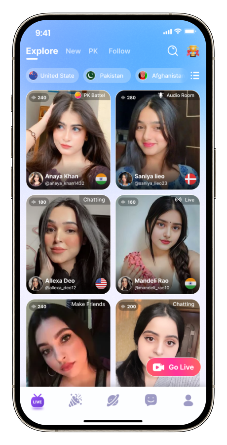 Tingle: Live streaming, PK battle, Audio room, Games, Agency source code, Poppo clone, Android ...